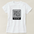 QR Code T-Shirt Scan Me Text Your Funny Gift | Zazzle