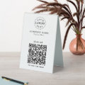 QR Code Table Tent Sign – Modern Checkout Menu | Zazzle