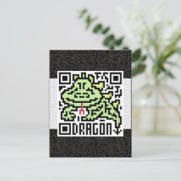 QR Code the Dragon Postcard | Zazzle