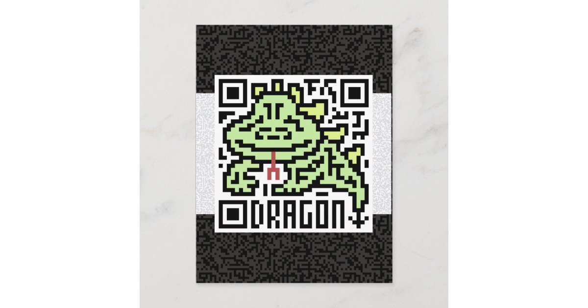 QR Code the Dragon Postcard | Zazzle