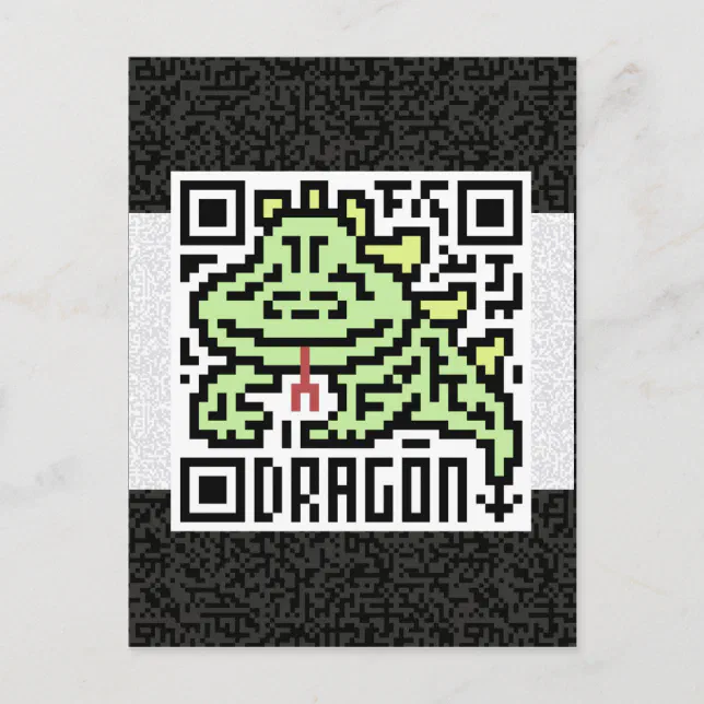 QR Code the Dragon Postcard | Zazzle