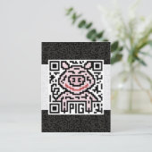 QR Code the Pig Postcard | Zazzle