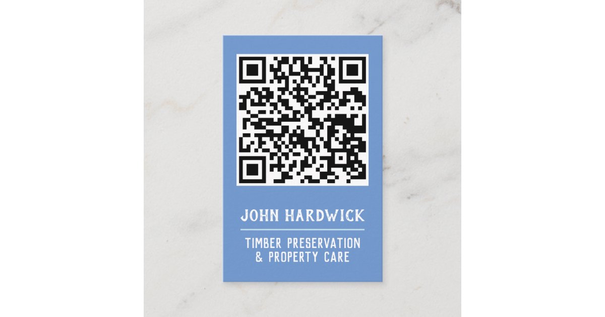 QR Code Timber Preservation & Property Care Business Card | Zazzle