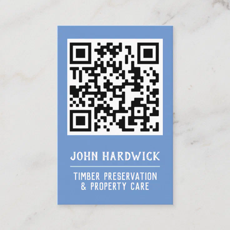 QR Code Timber Preservation & Property Care Business Card | Zazzle