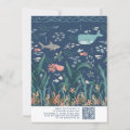 QR Code Under the Sea Watercolor Oh Baby Shower Invitation | Zazzle