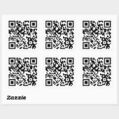 QR-code URL sticker 2.5 x 2.5 inches | Zazzle