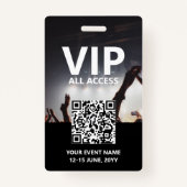 Qr Code VIP All Access Pass Custom Event Badge | Zazzle