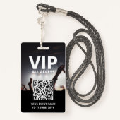 Qr Code VIP All Access Pass Custom Event Badge | Zazzle