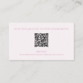 QR Code Wedding Registry Pink Elegant Vintage Enc Enclosure Card | Zazzle