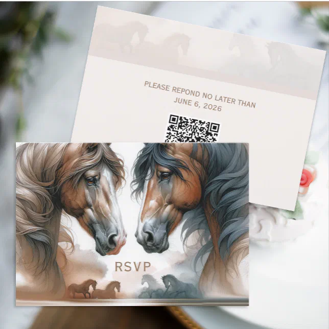 QR Code Wedding RSVP Card | Zazzle