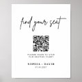 QR code wedding seating chart | find your seat | Zazzle