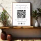QR Code White Scan To Follow Us on Social Network Poster | Zazzle