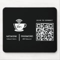 QR Code Wifi Scan to Connect Business Logo Mouse Pad | Zazzle