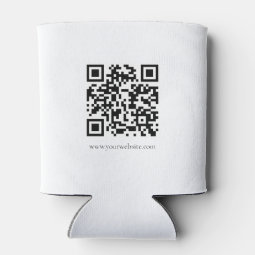 QR Code Your Business Logo Promotional Can Cooler | Zazzle