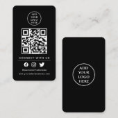 QR Code Your Logo Follow Scan To Connect With Us Business Card | Zazzle
