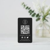 QR Code Your Logo Follow Scan To Connect With Us Business Card | Zazzle
