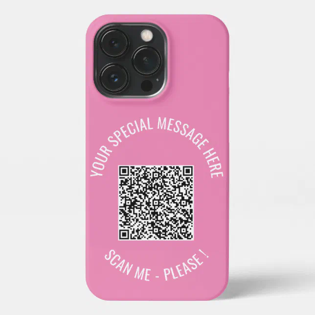 QR Code Your Special Message Modern Surprise Gift iPhone Case | Zazzle