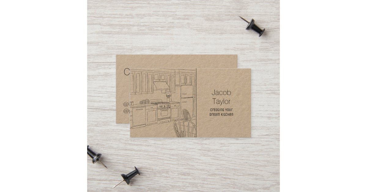 QR Kitchen Cabinetry Calling Card | Zazzle