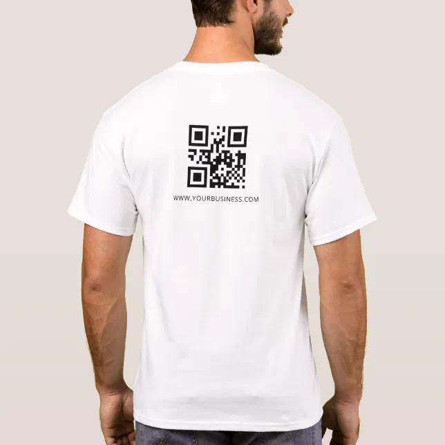 QR Qode Custom and Promotional Business Logo T-Shirt | Zazzle