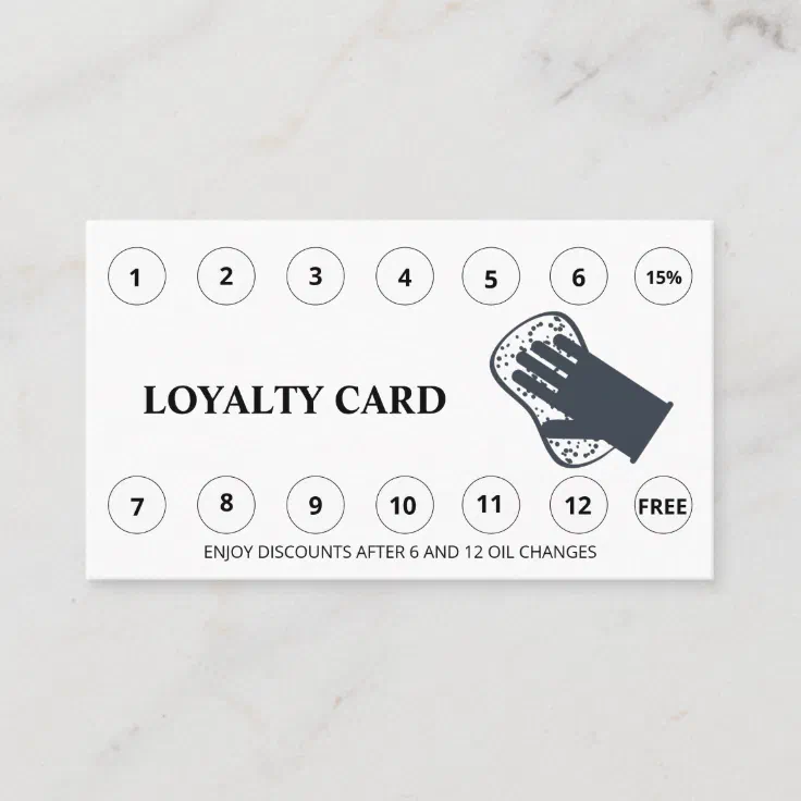 QR Thank You Rewards Car Wash LOGO Simple Loyalty Card | Zazzle