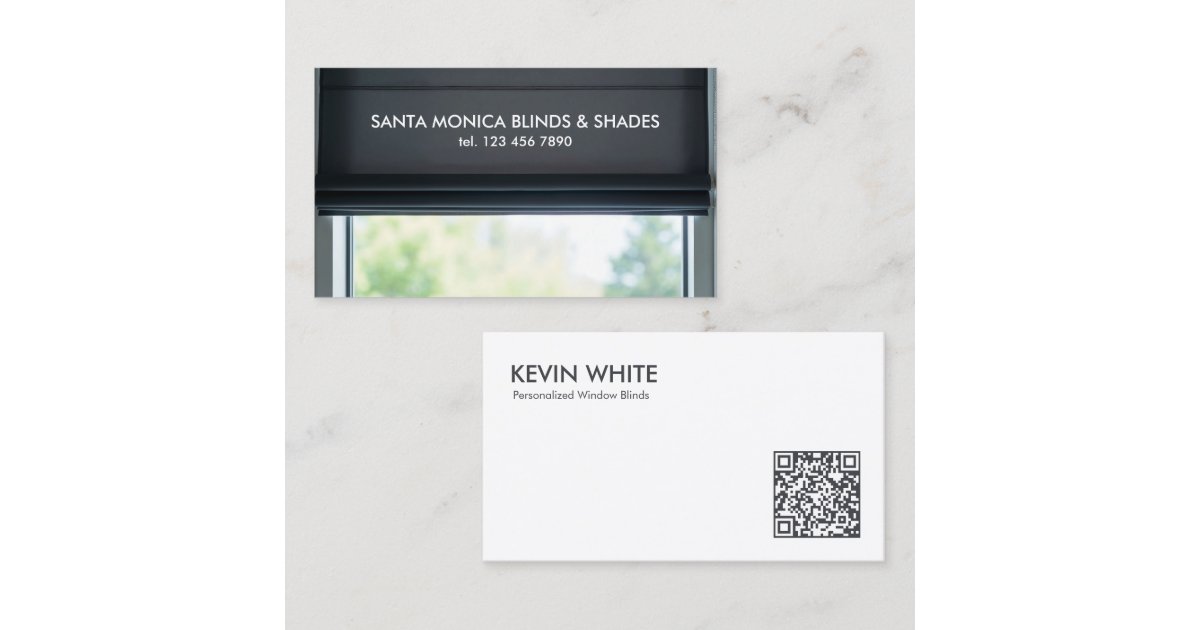 QR Window Blinds Business Card | Zazzle