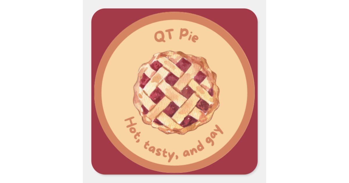 QT Pie (cutiepie) Square Sticker | Zazzle
