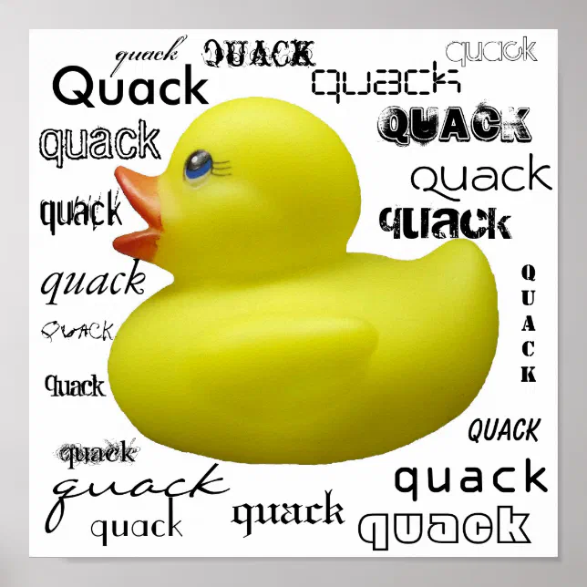 Quack Quack Duckie Poster | Zazzle