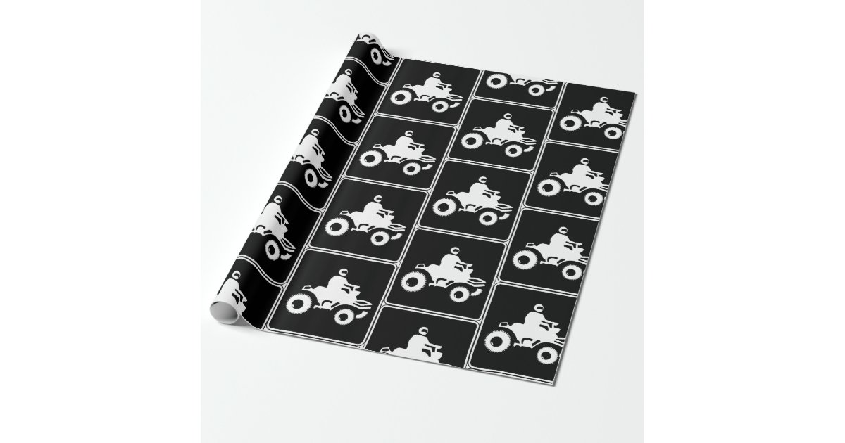 Quad ATV Symbol Pattern Wrapping Paper | Zazzle