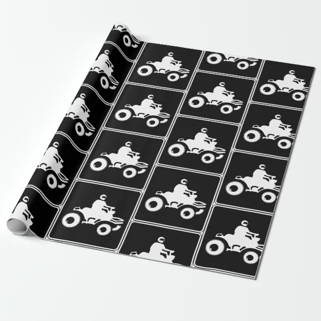 Quad ATV Symbol Pattern Wrapping Paper | Zazzle