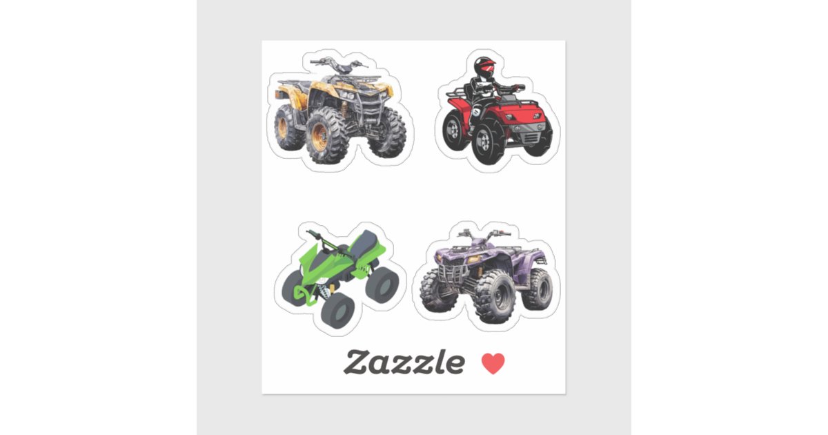 Quad Bike Stickers | Zazzle