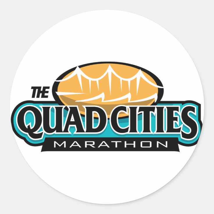 Quad Cities Marathon Classic Round Sticker | Zazzle