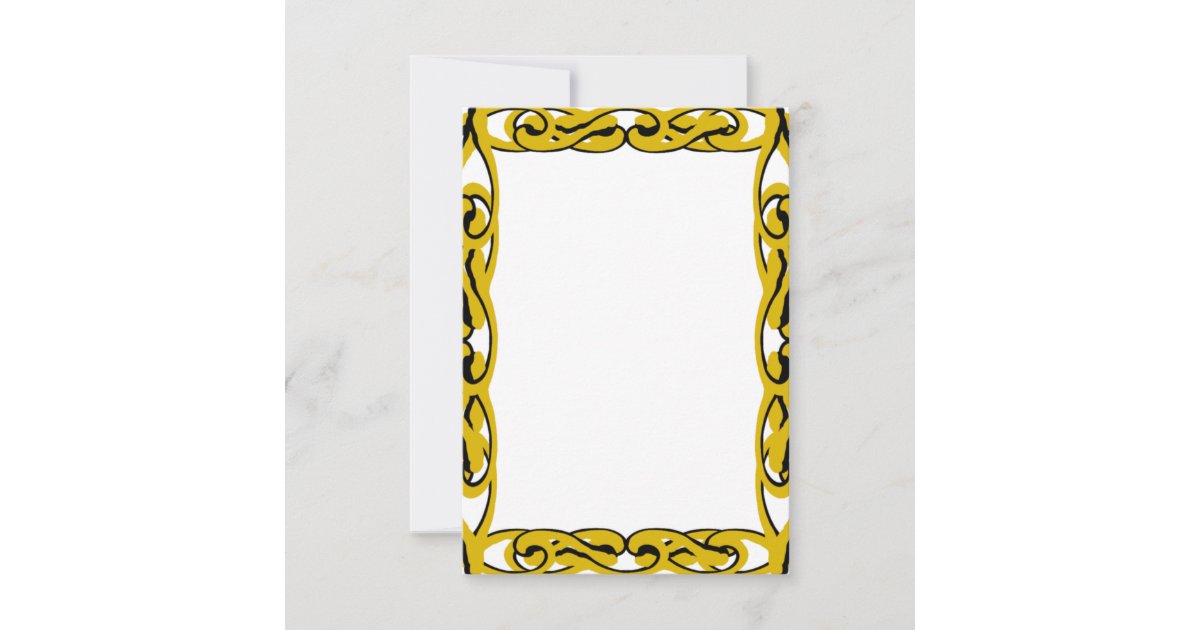 Quad Gold Locks Blank Invitation Template | Zazzle