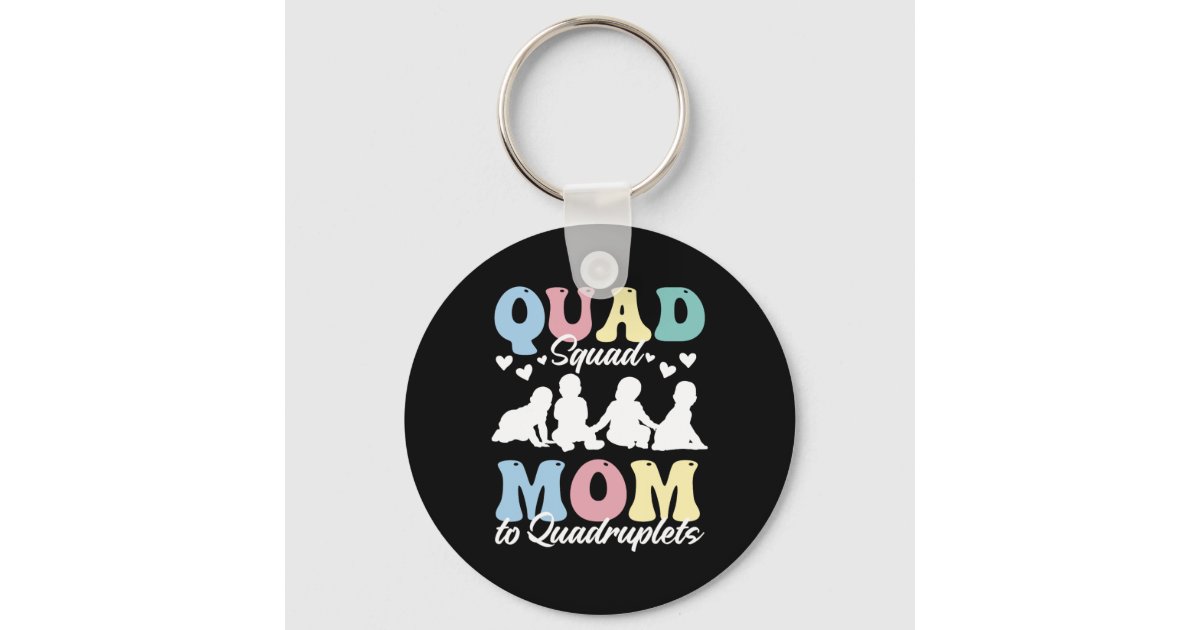 Quad Squad Mom To Quadruplets Mami Mama Mommy Moth Keychain | Zazzle