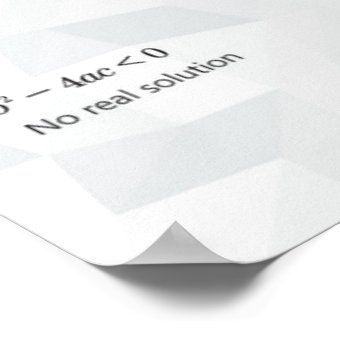 Quadratic Equation - Math Poster | Zazzle