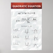Quadratic Equation - Math Poster | Zazzle