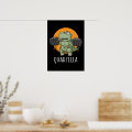 Quadzilla - Funny Gym Workout Cartoon, Squat Poster | Zazzle