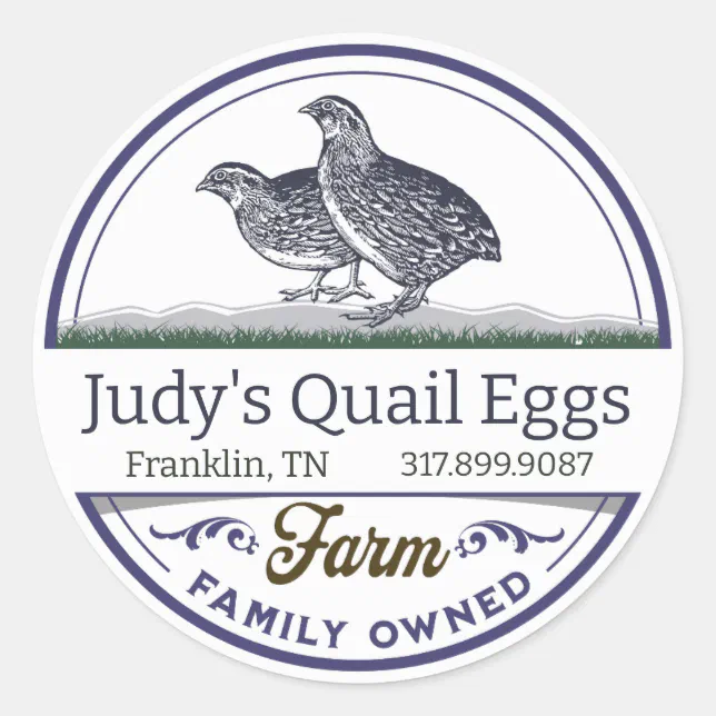 Quail eggs cartoon illustration Label Sticker | Zazzle