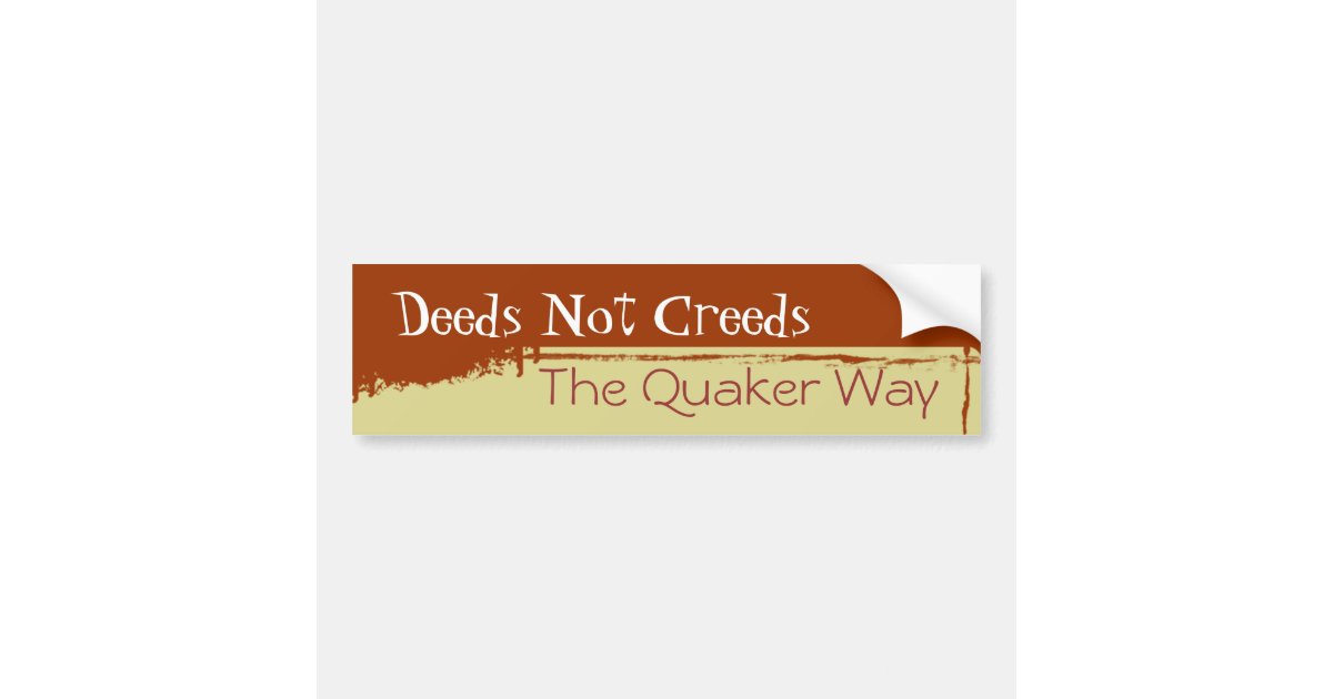 Quaker Bumper Sticker | Zazzle