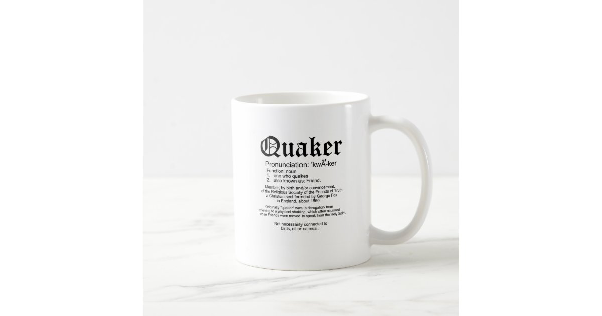 Quaker Definition Coffee Mug | Zazzle