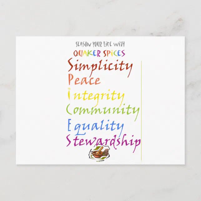 Quaker Spices Postcard | Zazzle