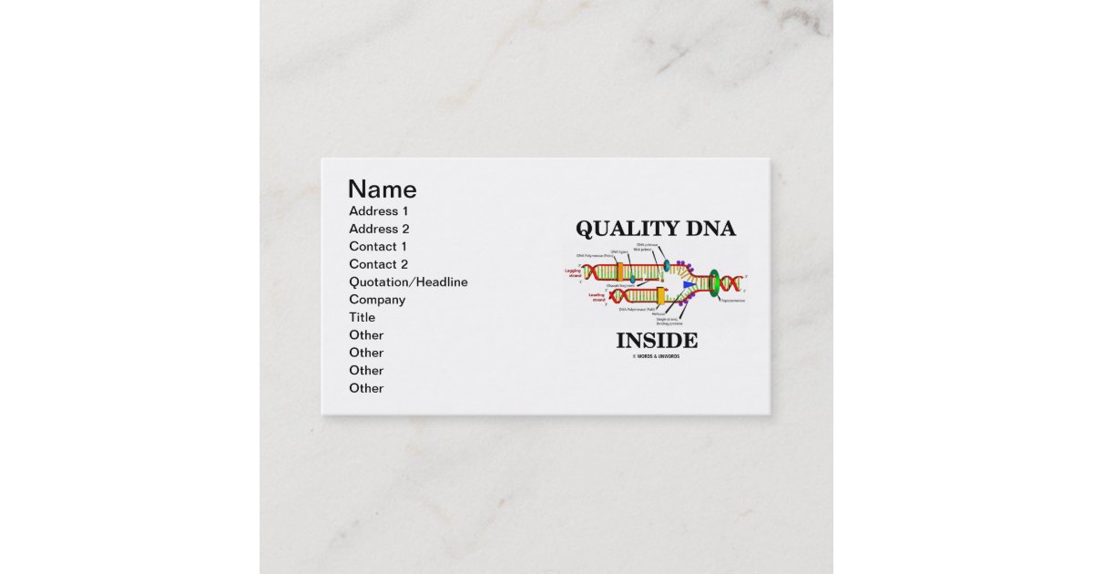 Quality DNA Inside (DNA Replication) Business Card | Zazzle