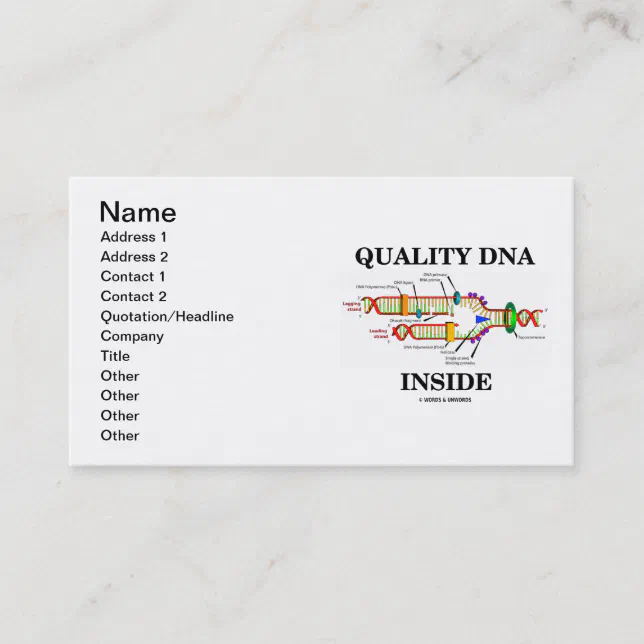 Quality DNA Inside (DNA Replication) Business Card | Zazzle