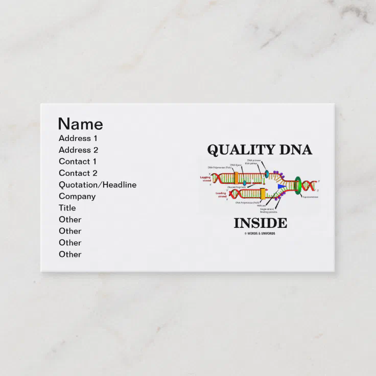 Quality DNA Inside (DNA Replication) Business Card | Zazzle