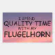 Quality Time Flugelhorn Rectangular Sticker | Zazzle