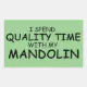 Quality Time Mandolin Rectangular Sticker | Zazzle