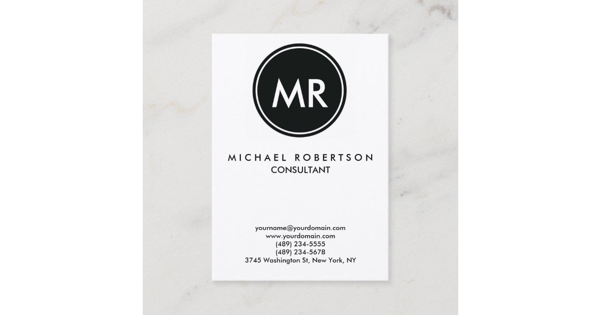 Quality Trendy Stamp Monogram Unique Business Card | Zazzle