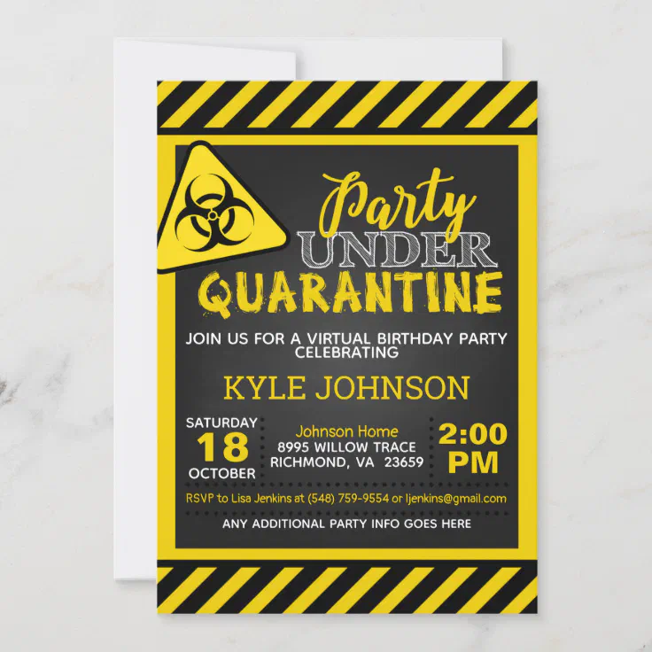 Quarantine Birthday Invitation | Zazzle