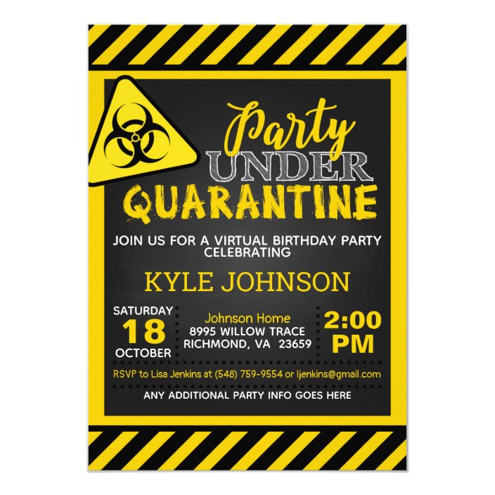 Quarantine Birthday Invitation | Zazzle.com