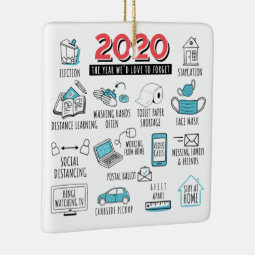 Quarantine Christmas COVID Year 2020 Commemorative Ceramic Ornament ...