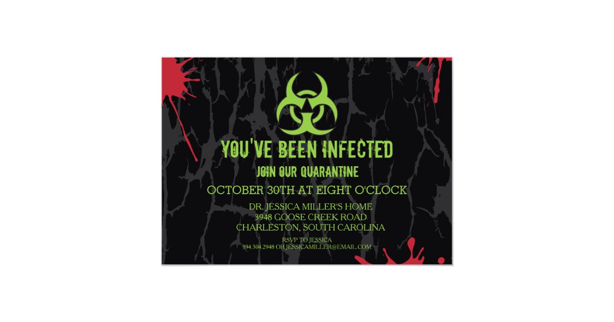 Quarantine Halloween Party Invitation | Zazzle.com